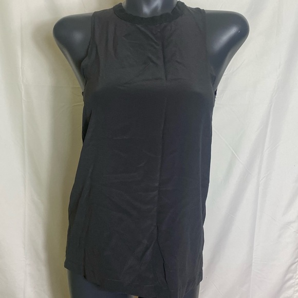 Chaser | Tops | Chaser Tank Top V Back Silk Vintage Blackgray New ...